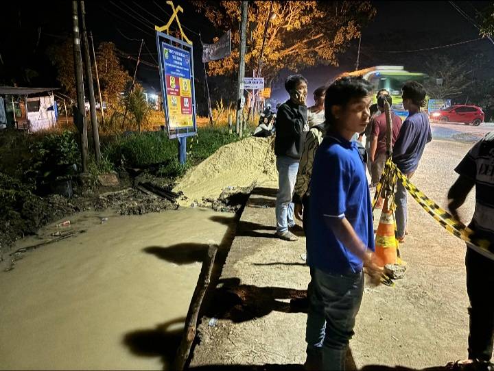 Usai Dilakukan Perbaikan, Tadi Malam Pipa Induk PDAM Dumai Kembali Jebol